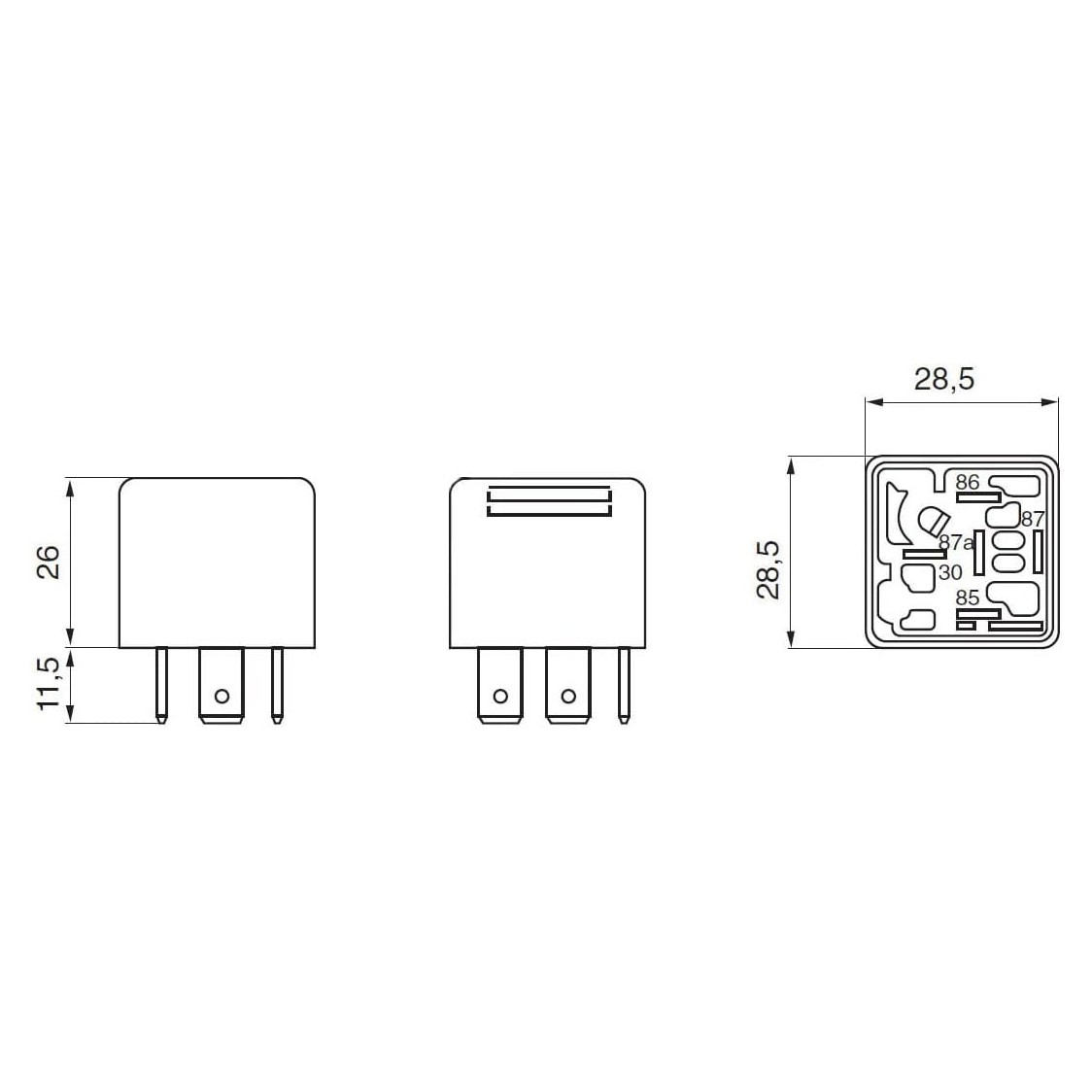 Buy Bosch 0332209206 Mini Relay 24V 20A, IP5K4, Operating Temperature from -40°C to 85°C, Relay ...